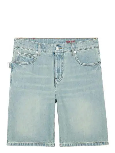 Zadig&Voltaire Sady Straight-leg Mid-rise Denim Shorts - Light Blue