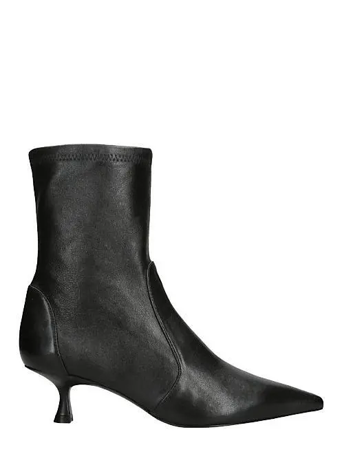 STUART WEITZMAN Naomi Leather Heeled Ankle Boots - Black