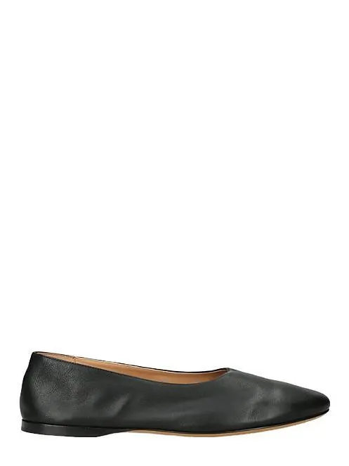 THE ROW Awar Leather Flats - Black