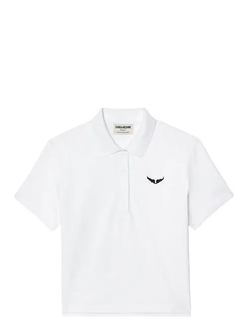 Zadig&Voltaire Logo-embroidered Cotton Polo Shirt - White