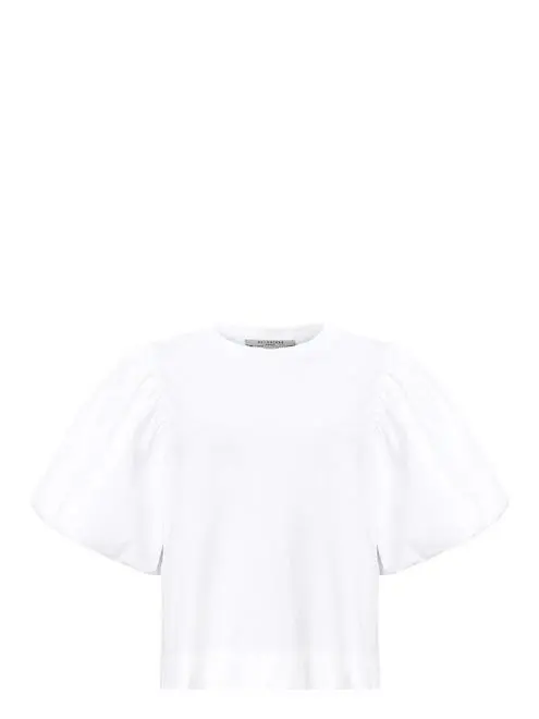 ALLSAINTS Jess Puff-sleeve Relaxed-fit T-shirt - Optic White
