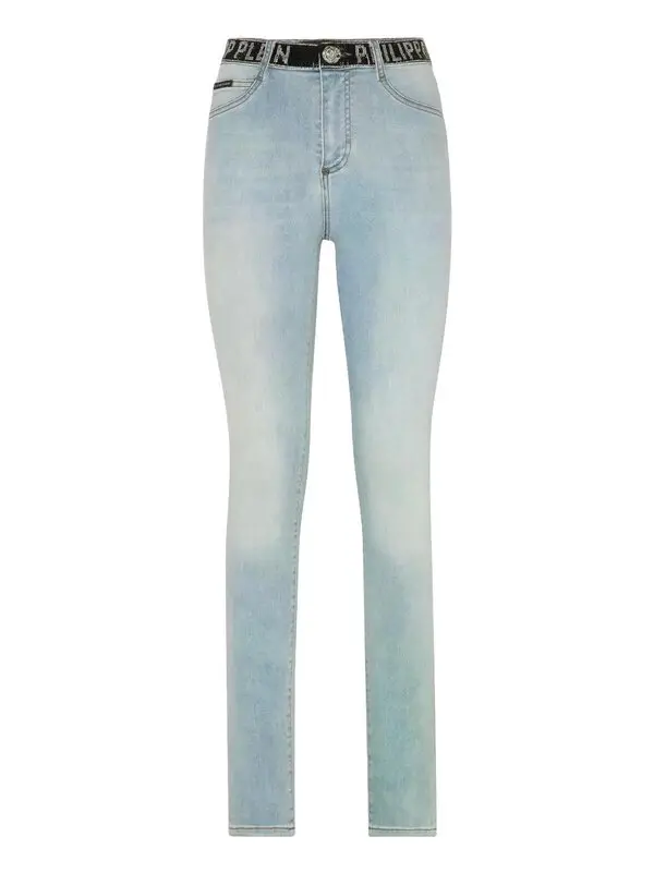 Philipp Plein High-waisted Jeggings - Blue
