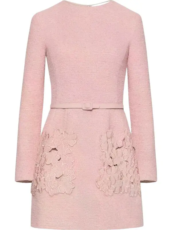 Oscar De La Renta Embroidered-detail Dress - Pink