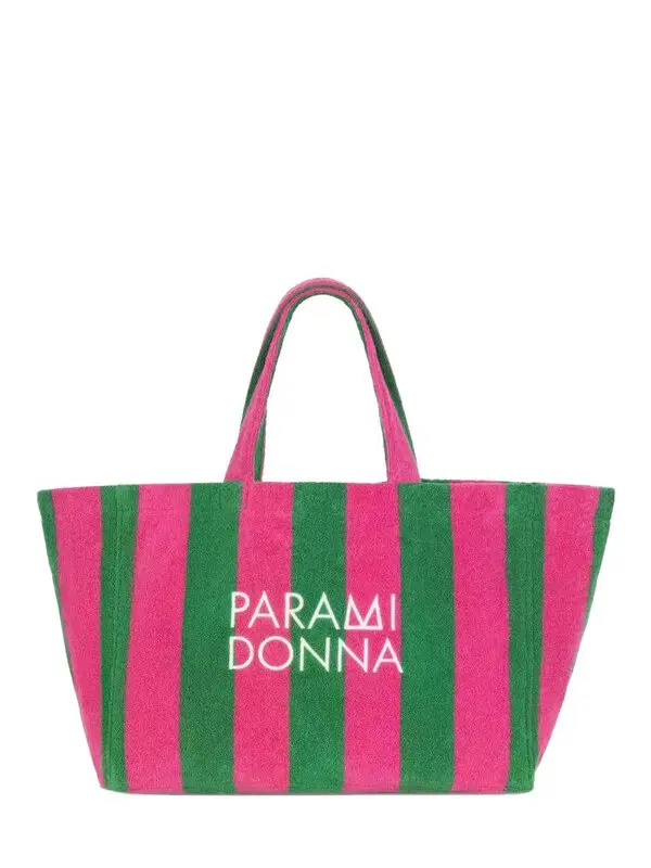 PARAMIDONNA Striped Tote Bag - Pink