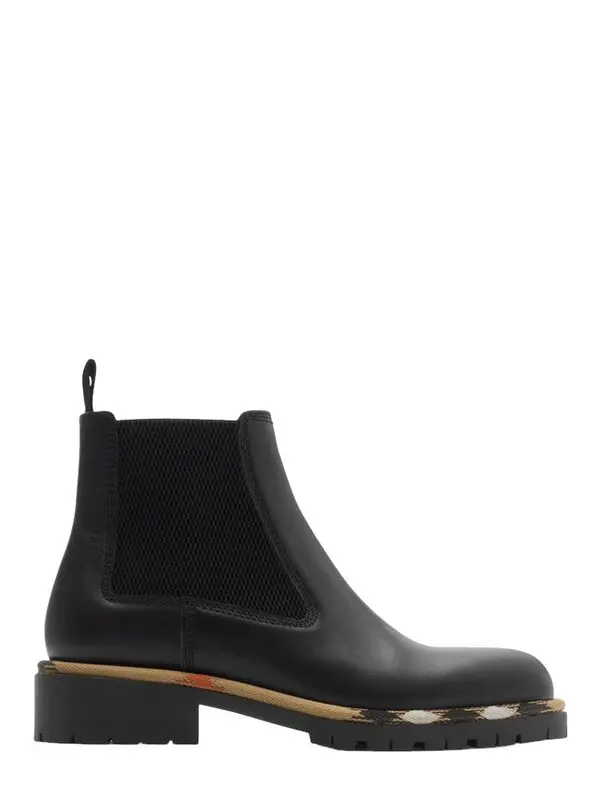 Burberry Leather Chelsea Boots - Black