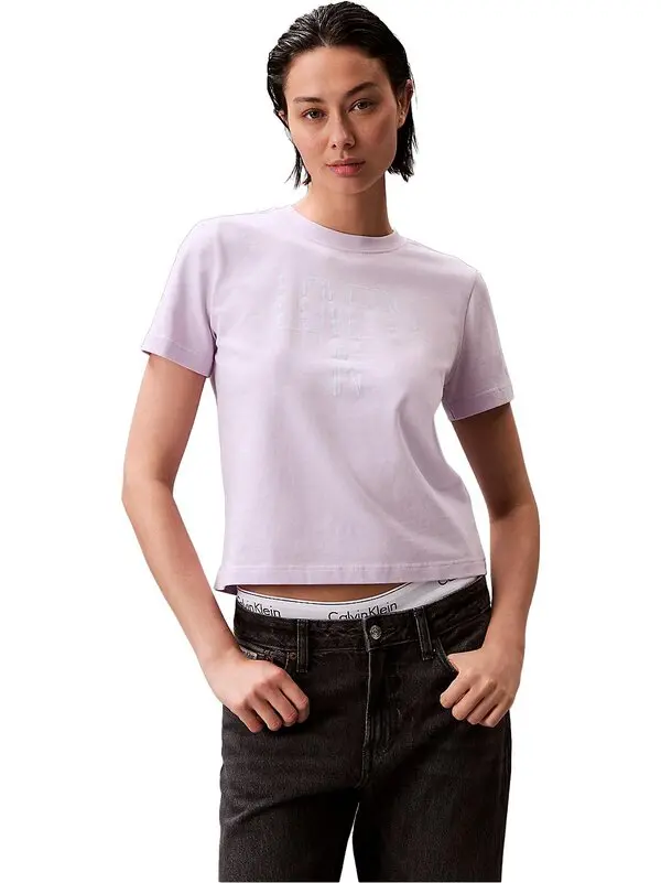 Calvin Klein X Marc Hundley Pride Baby Tee - Lilac Flower