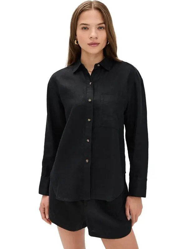 LE BOP Estelle Linen Shirt - Black