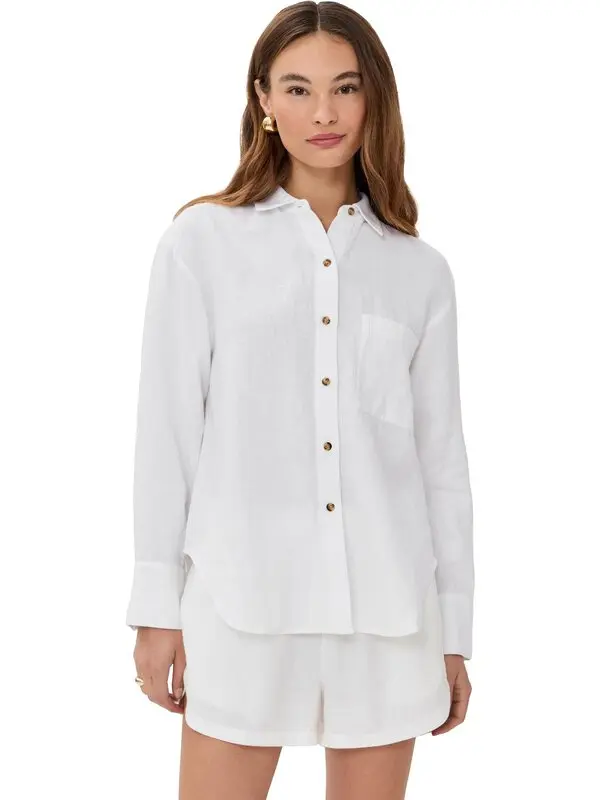 LE BOP Estelle Linen Shirt - White