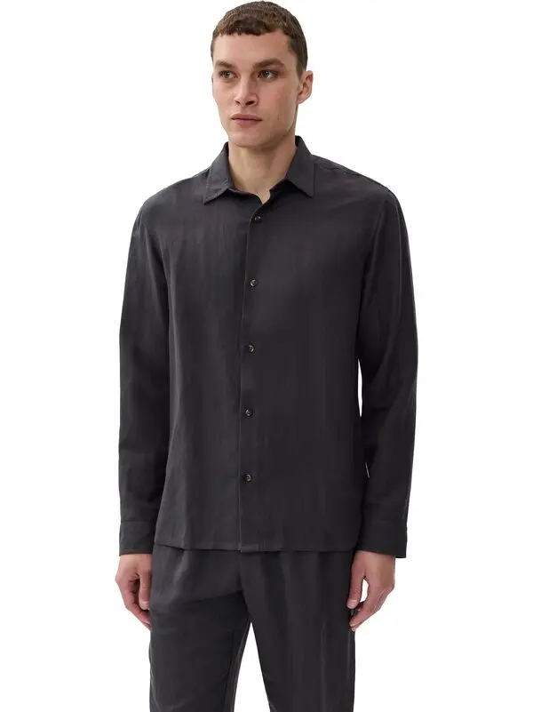 AUTO-REPLY Andrew Linen Shirt - Granite