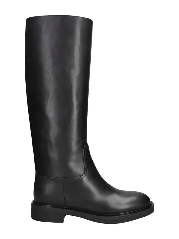 GIANVITO ROSSI Leather Ascott Knee-high Boots - Black