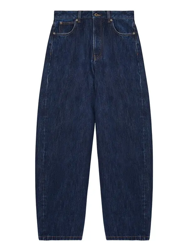 Loewe Curved Leg Cotton Jeans - Blue