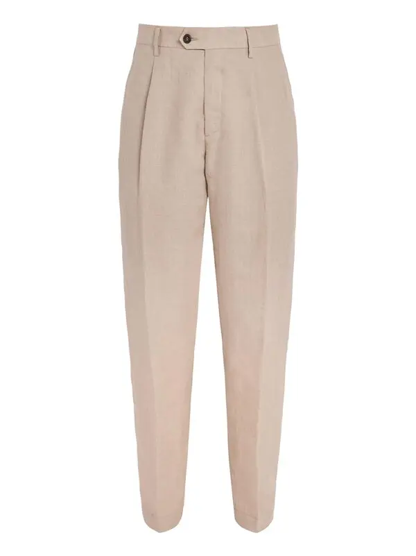 Eleventy Linen Tailored Trousers - Beige