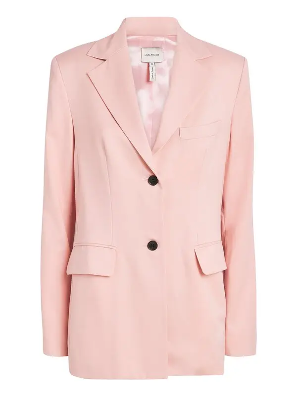 LAURA PITHARAS Wool Single-breasted Jacket - Pink