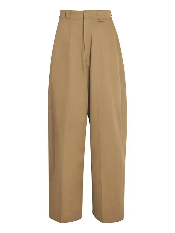 WILLY CHAVARRIA Twill Wide-leg Chinos - Green