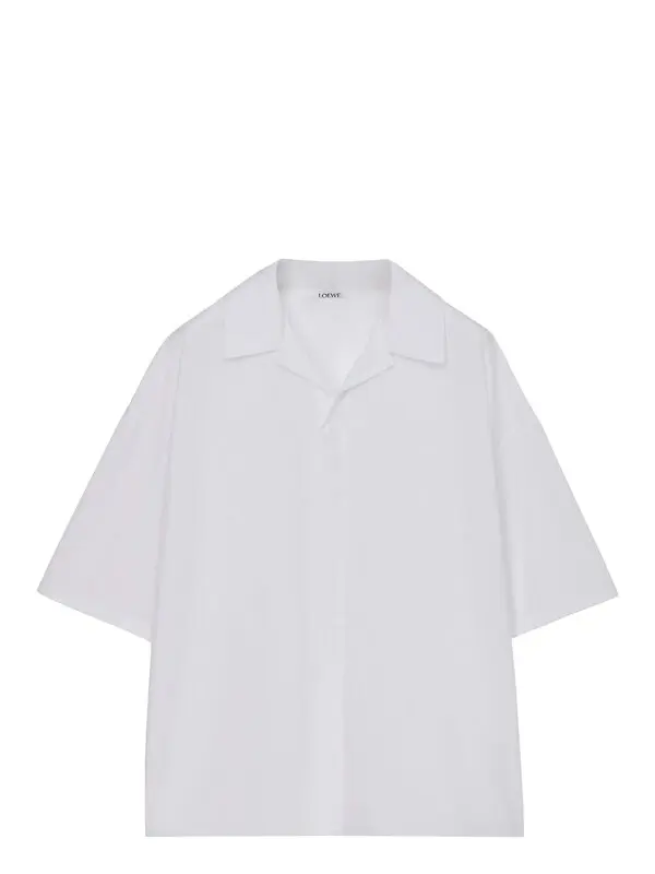 Loewe Cotton-blend Short-sleeve Shirt - White