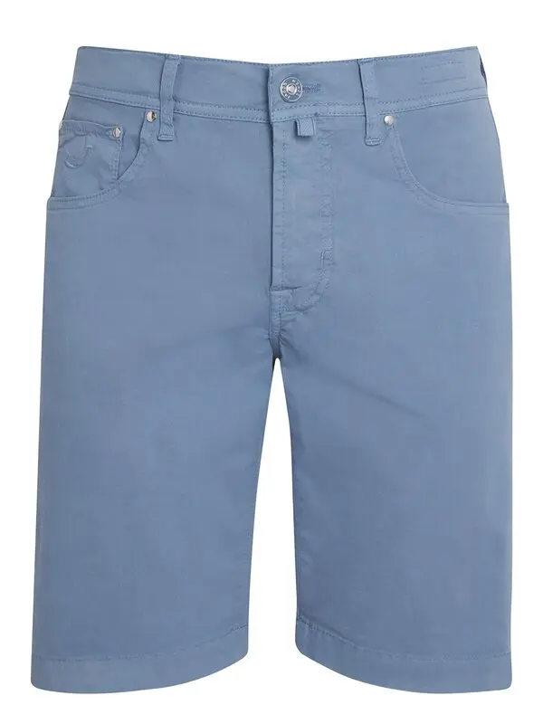 Jacob Cohen Nicolas Stretch Cotton Bermuda Shorts - Blue