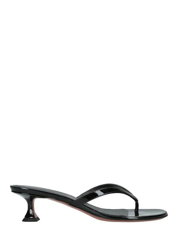 Amina Muaddi Juliette Leather Sandals 45 - Black