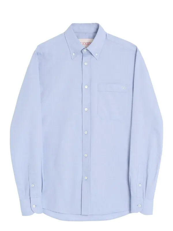 Valentino Garavani Cotton Signature Vlogo Shirt - Blue