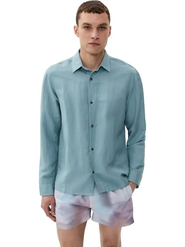 AUTO-REPLY Andrew Linen Shirt - Surf
