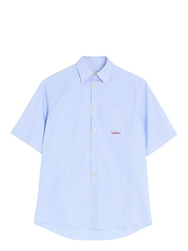 Valentino Garavani Cotton Embroidered Shirt - Blue