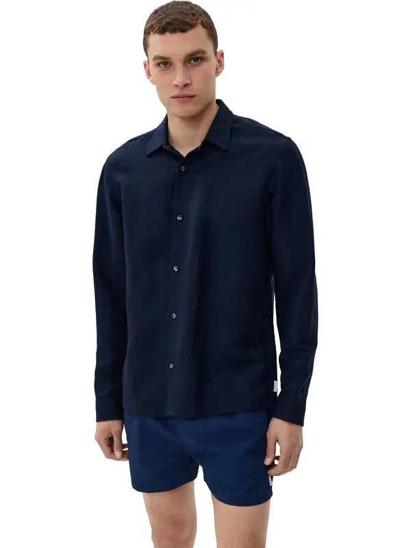 AUTO-REPLY Andrew Linen Shirt - Abyss