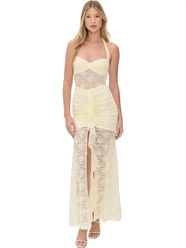 RUNAWAY THE LABEL Annika Maxi Dress - Lemon