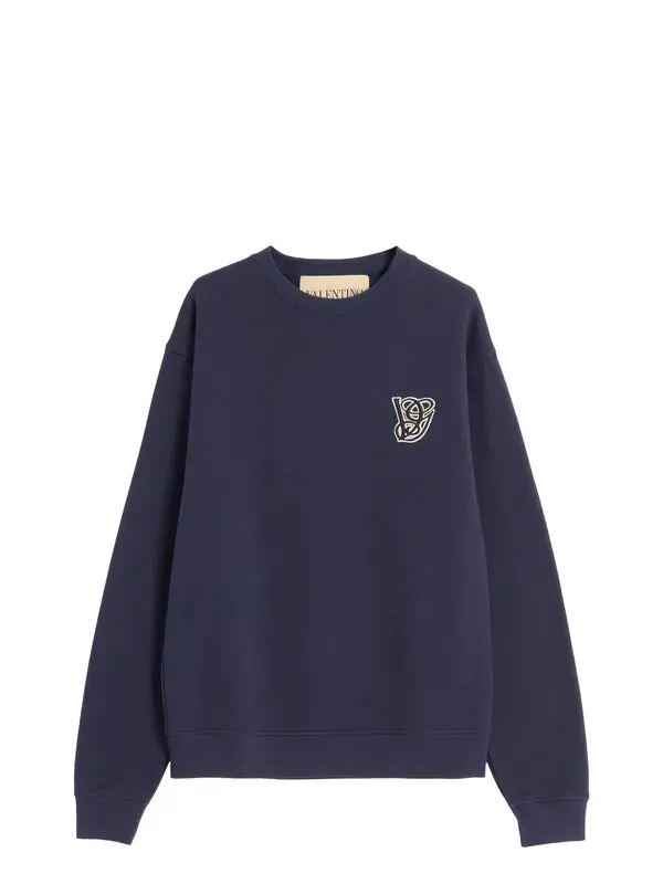 Valentino Garavani Jersey Monogram Sweatshirt - Blue