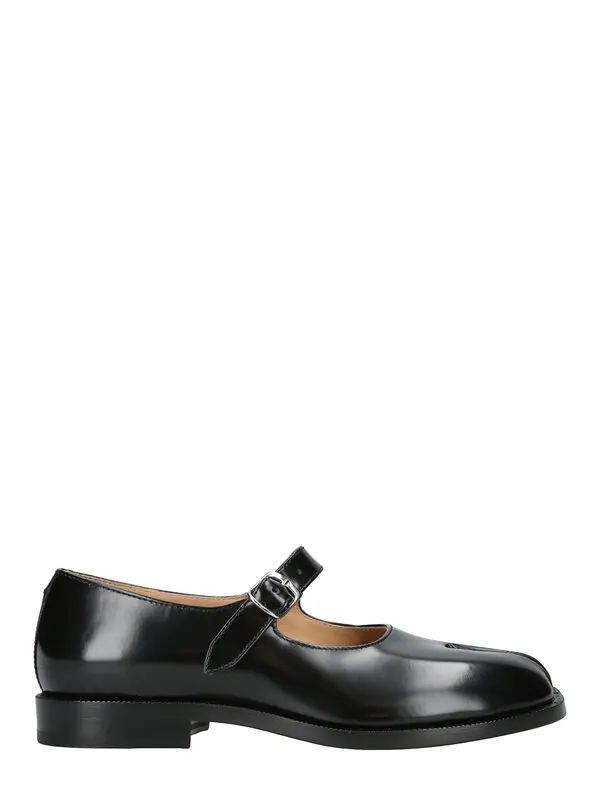 MAISON MARGIELA Leather Tabi Mary Jane Shoes - Black