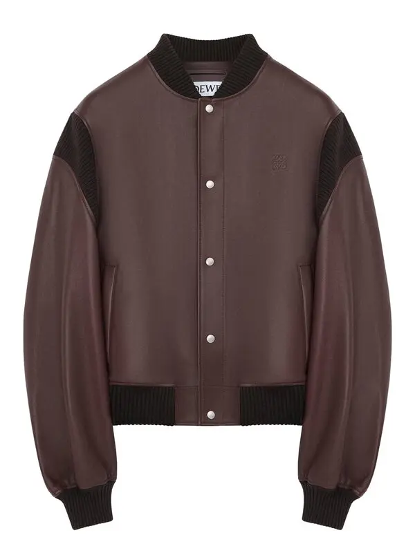 Loewe Lamb Skin Bomber Jacket - Brown