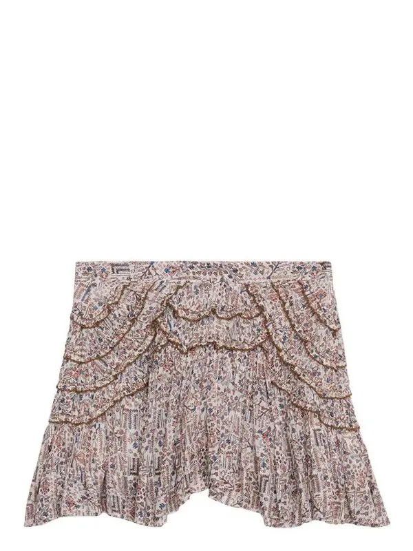 MARANT ETOILE Ceola Printed Tapestry Skirt - Ecru