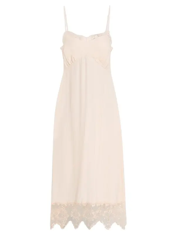 Simone Rocha Lace-trim Slip Dress - Nude
