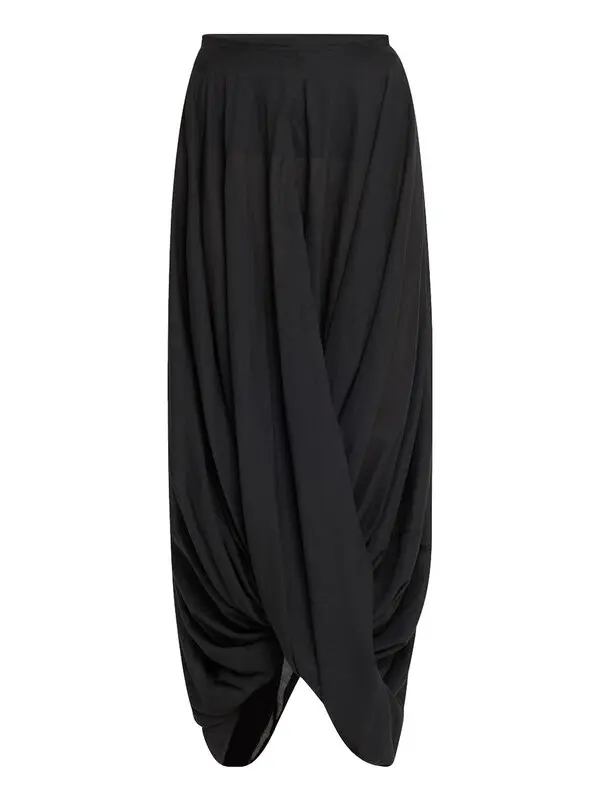 TOTEME Draped Cocoon Maxi Skirt - Black
