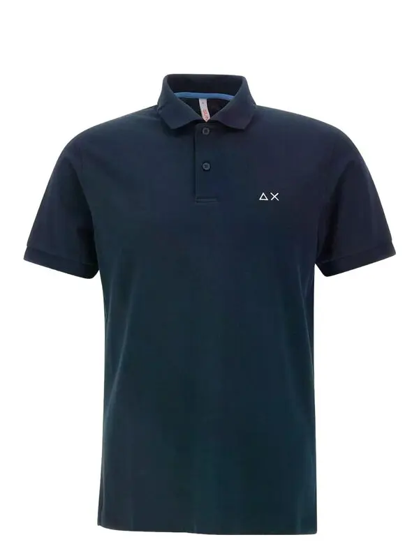 SUN 68 Cotton Polo Shirt - Blue