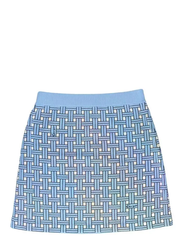 Kenzo Woven Mini Skirt - Blue