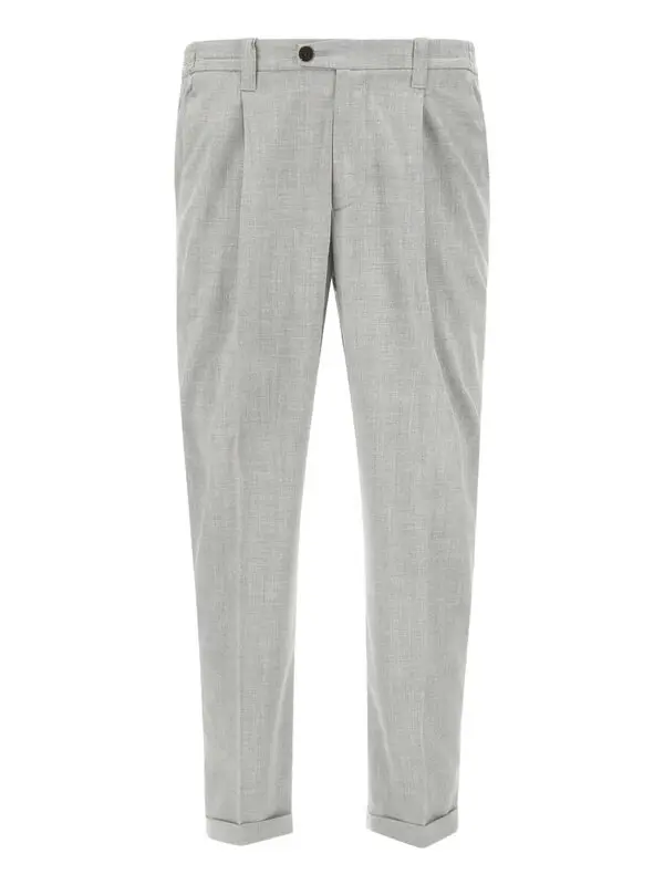 DEVORE INCIPIT Pleated Tailored Trousers - Grey