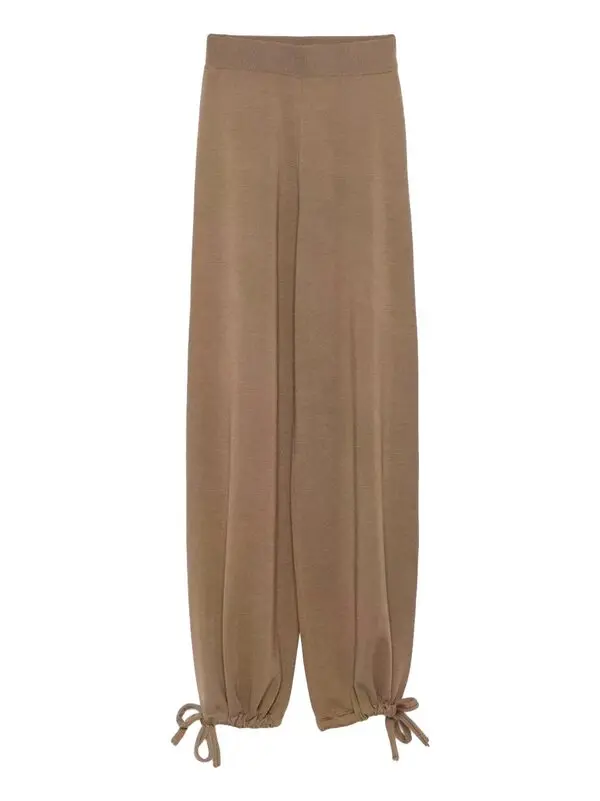 Max Mara Virgin Wool Trousers - Brown