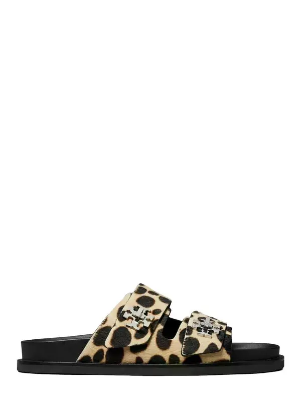 Tory Burch Turnlock Sport Leopard-print Sandals - Neutrals