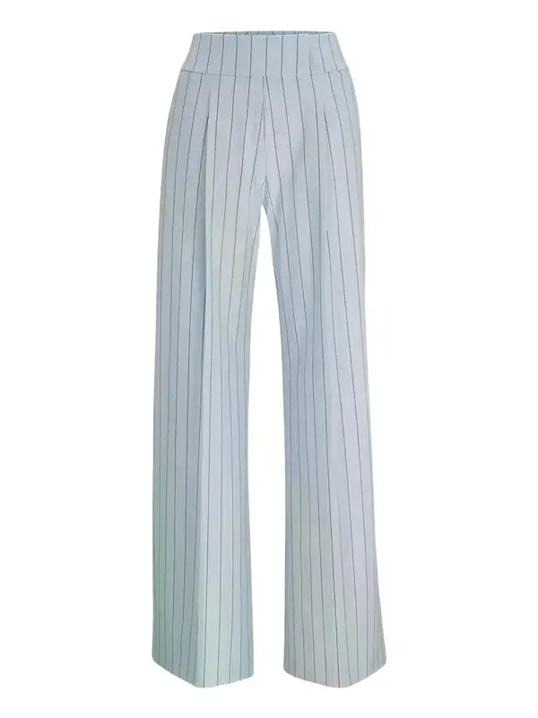 BOSS Striped Wide-leg Trousers - Grey