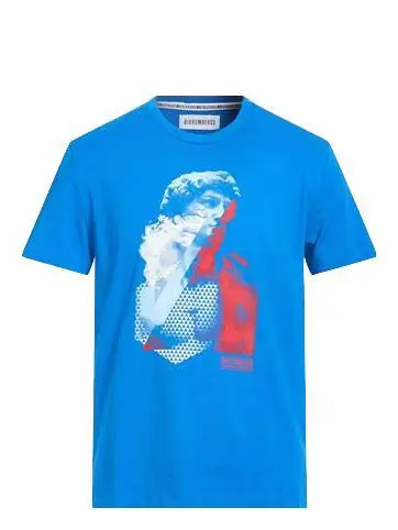BIKKEMBERGS T-shirt Azure Size Cotton, Elastane - Blue