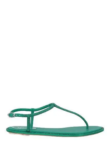 Rene Caovilla Thong Sandal With Crystals - Green
