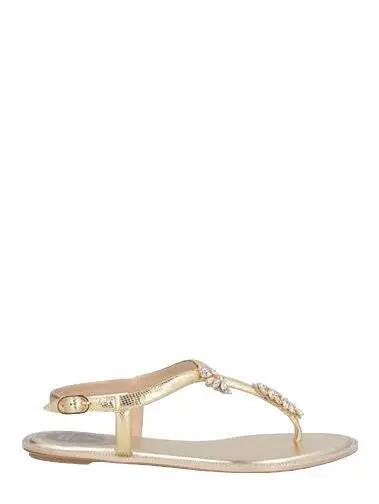 Rene Caovilla Metallic Thong Sandals - Grey