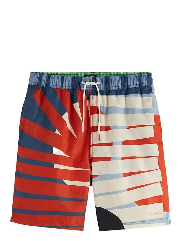 Scotch & Soda Regular Fit 8" Swim Trunks - Art Dept