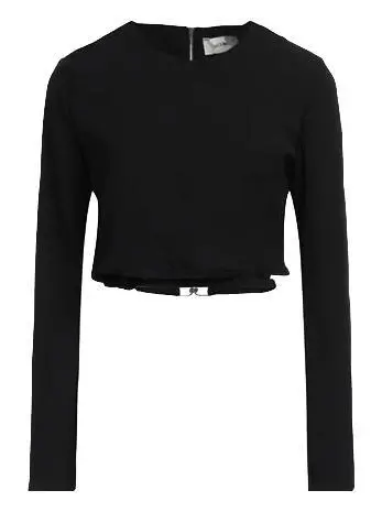 VICOLO Crepe Top With Appliqués - Black