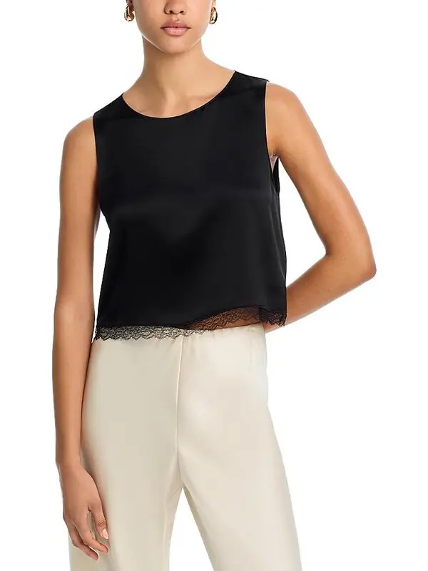 LESET Barb Cropped Top - Black