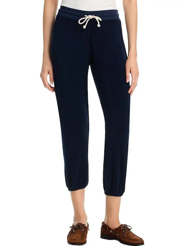 PERFECTWHITETEE Gogo Terry Cropped Jogger Pants - Navy