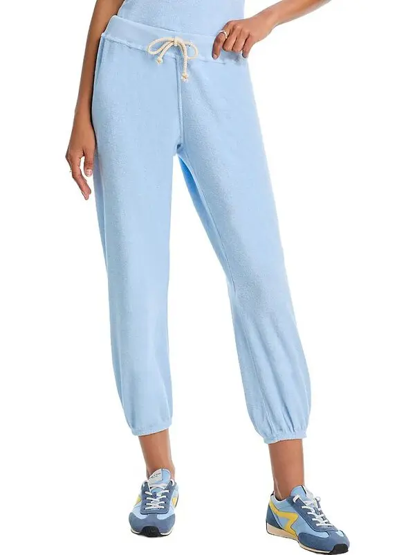 PERFECTWHITETEE Gogo Terry Cropped Jogger Pants - Sky Blue