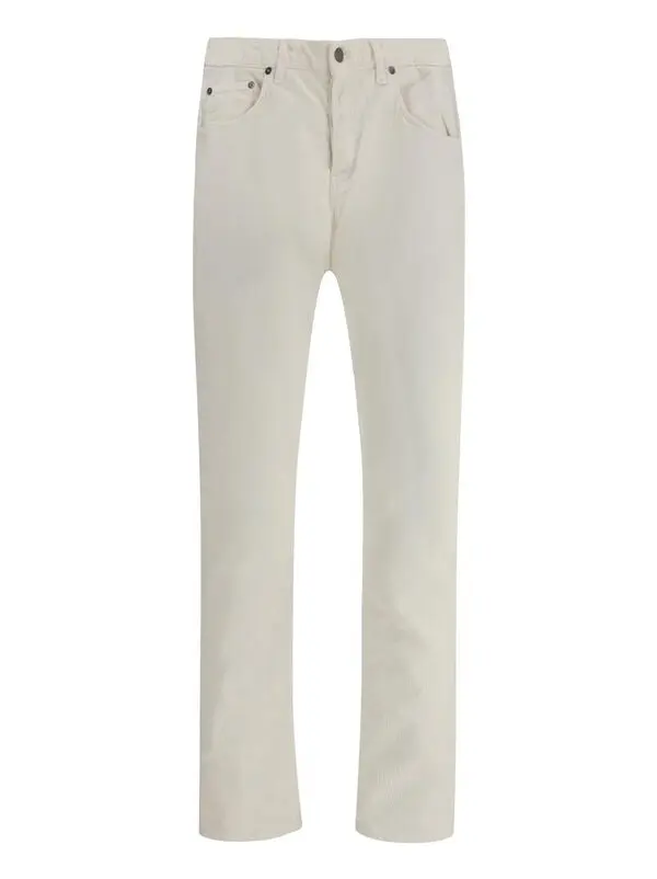 PT TORINO Cotton Corduroy Five-pocket Pants - White