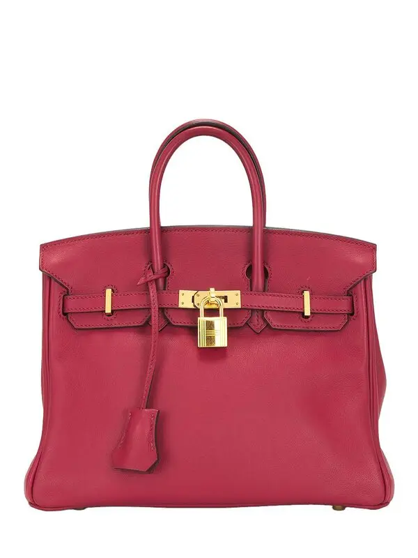 Hermès Swift Birkin 25 Handbag - Rouge Grenat