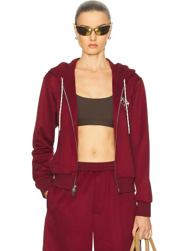 WALES BONNER X ADIDAS Track Hoodie - Collegiate Burgundy