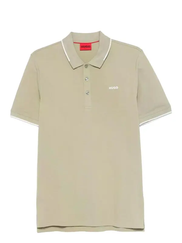 Hugo Logo-embroidered Polo Shirt - Green